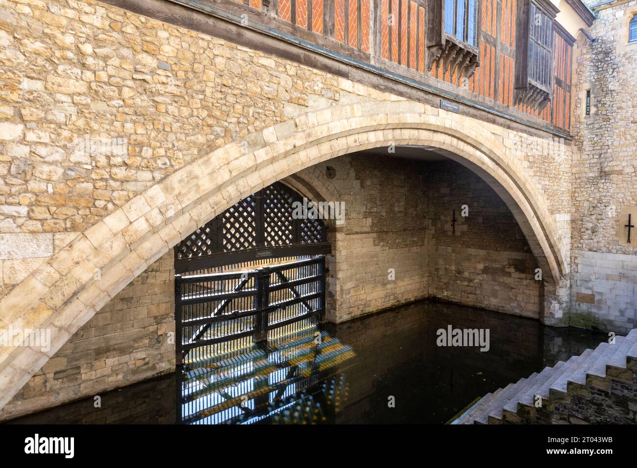 Traitors Gate prisoners entrance to the Tower of London with ...