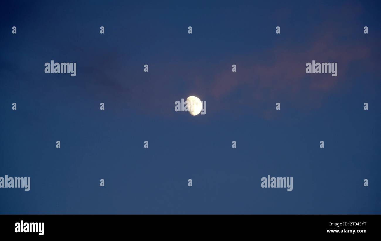 backgrounds night sky with stars and moon and clouds. Beautiful full ...