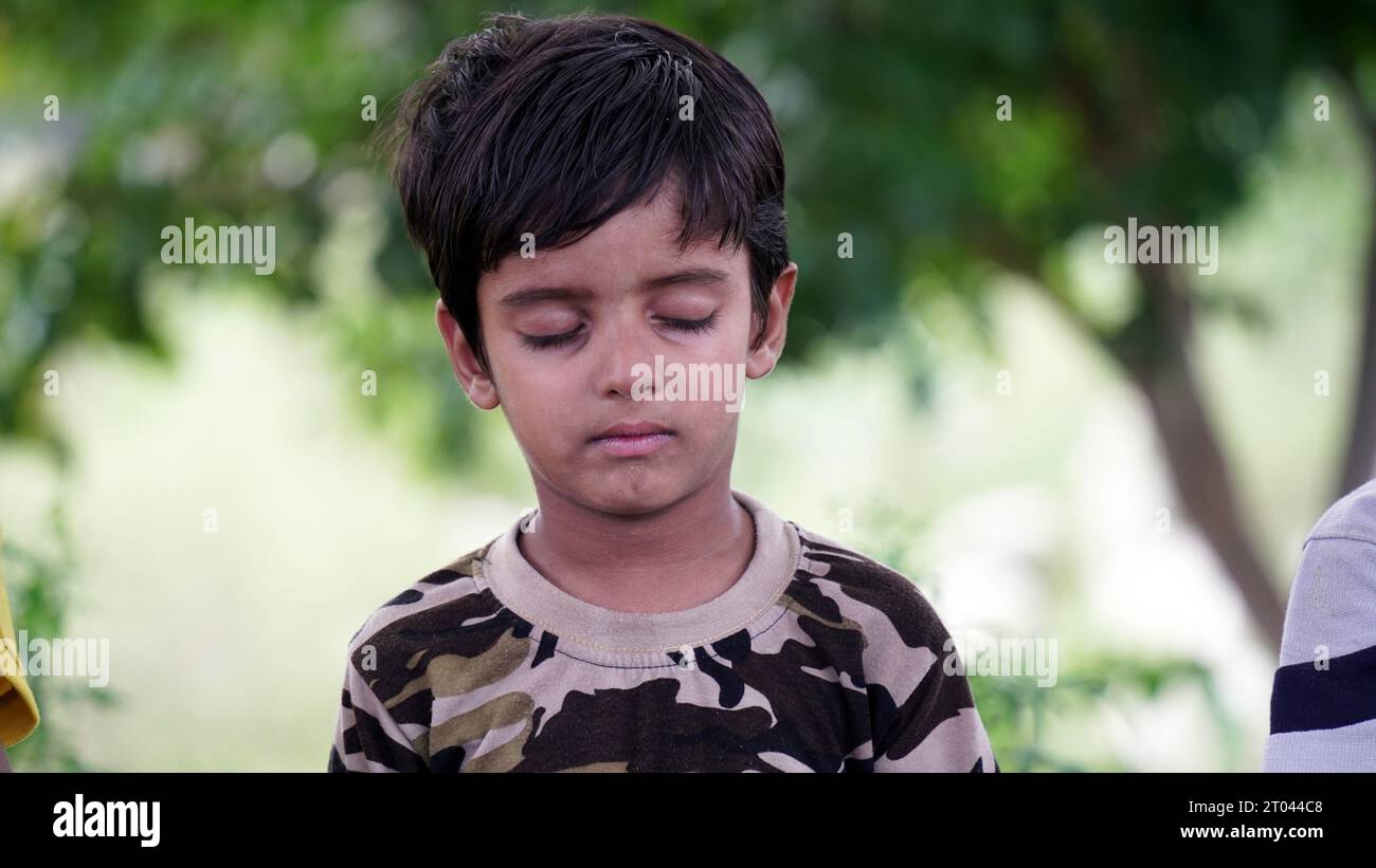 Kid yoga india hi-res stock photography and images - Alamy