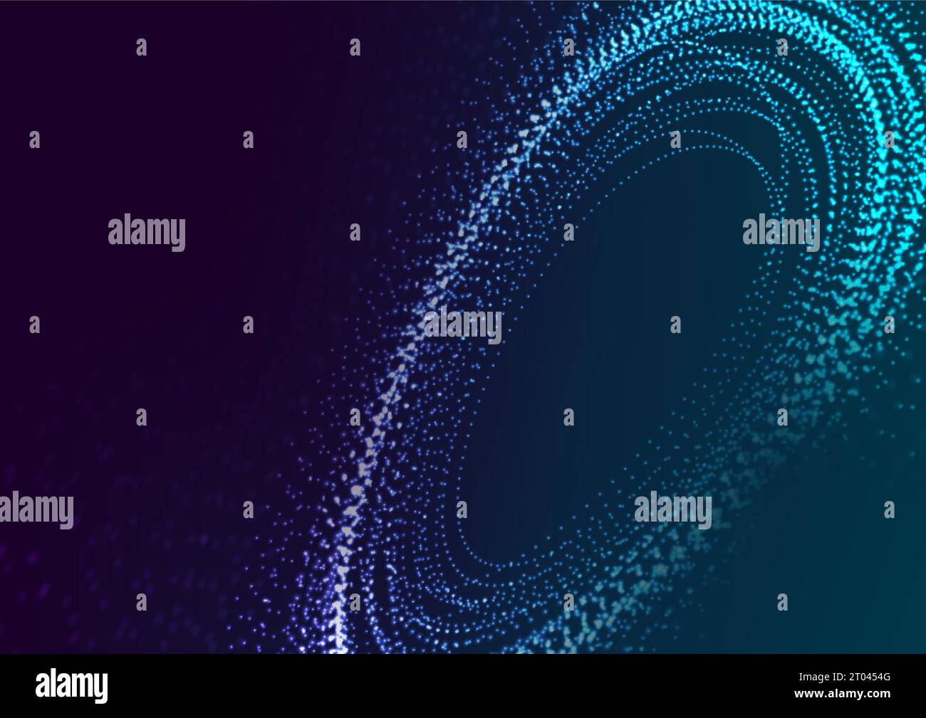 Neon round flowing futuristic particles abstract hi-tech background. Vector design Stock Vector ...