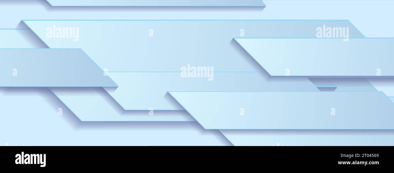 Light blue technology geometric abstract background. Vector web banner ...