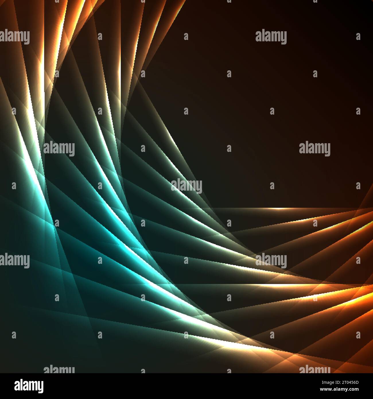 Orange and cyan laser lines abstract hi-tech neon background. Vector ...