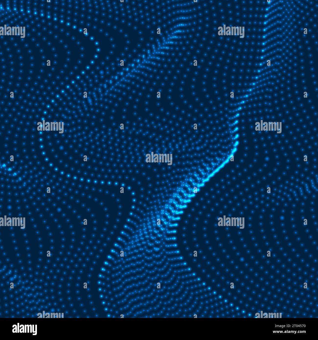 Futuristic refracted dotted lines waves abstract technology background. Vector illustration ...