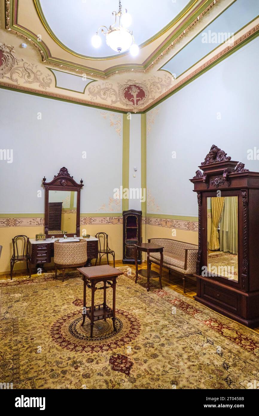 View of the bath, dressing area off of the bedroom. At the mansion of ...