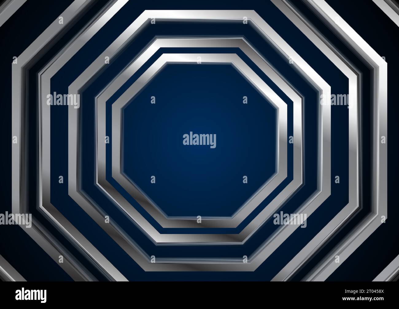 Metallic octagon shapes abstract technology background. Vector design ...