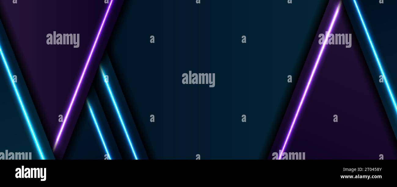 Blue and purple neon abstract tech corporate background. Glowing ...