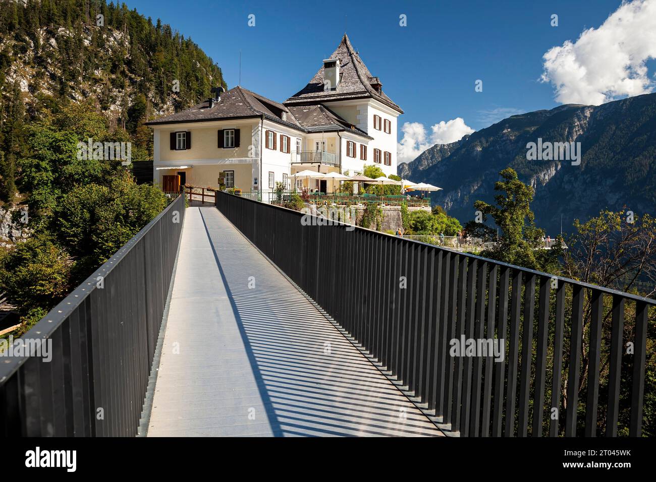 Hannes-Andross Bridge to the Skywalk viewing platform, in backround ...