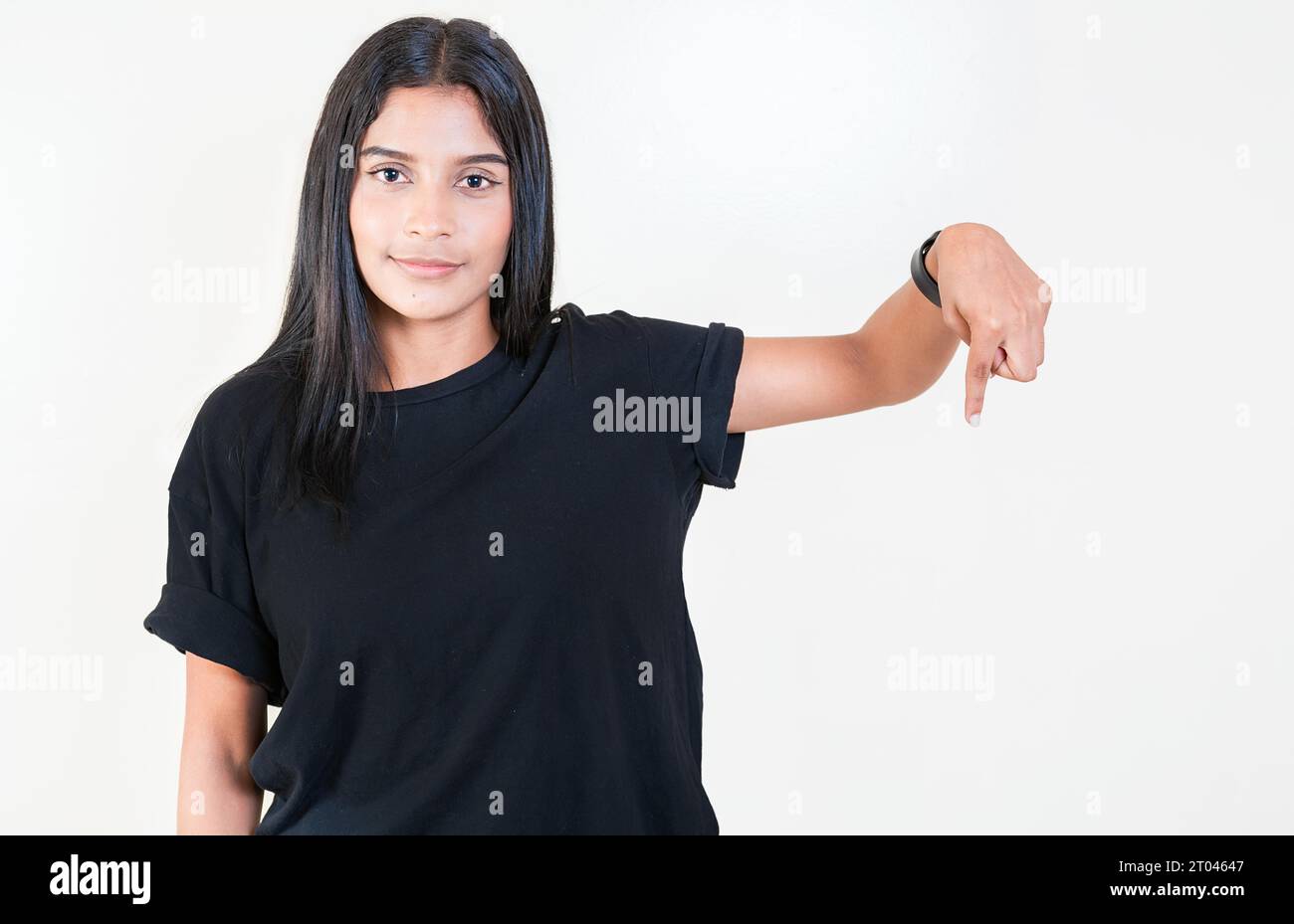 Person pointing down hi-res stock photography and images - Alamy