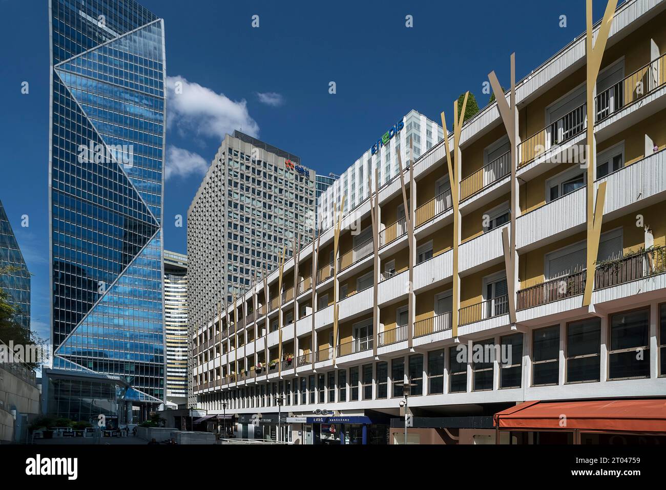 Office towers and employee flats in La Defence, Europe's largest office ...