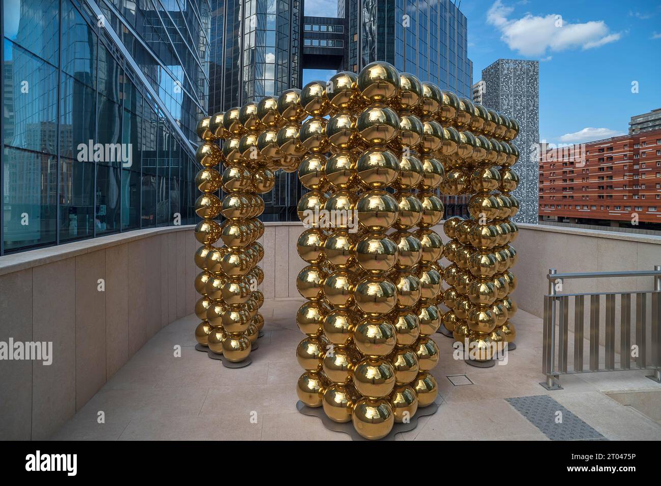 Art object cube sphere designed by Cyril Lancelin, La Defence, largest ...