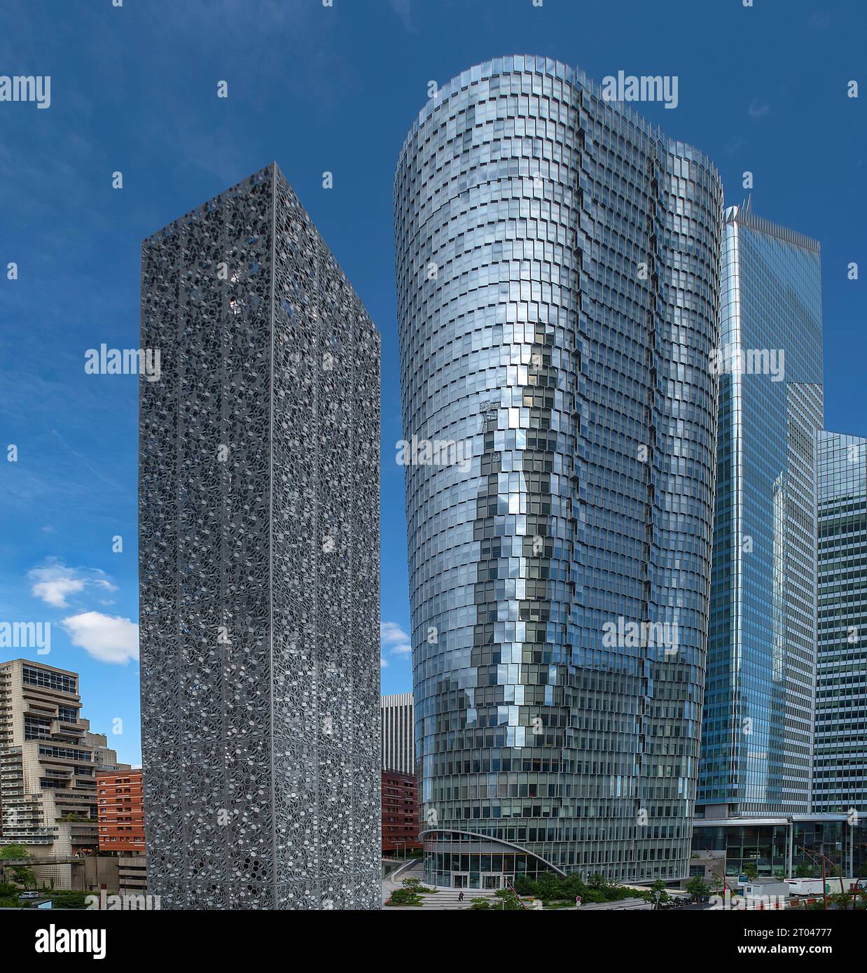Office towers in La Defence, largest office building district in Europe ...