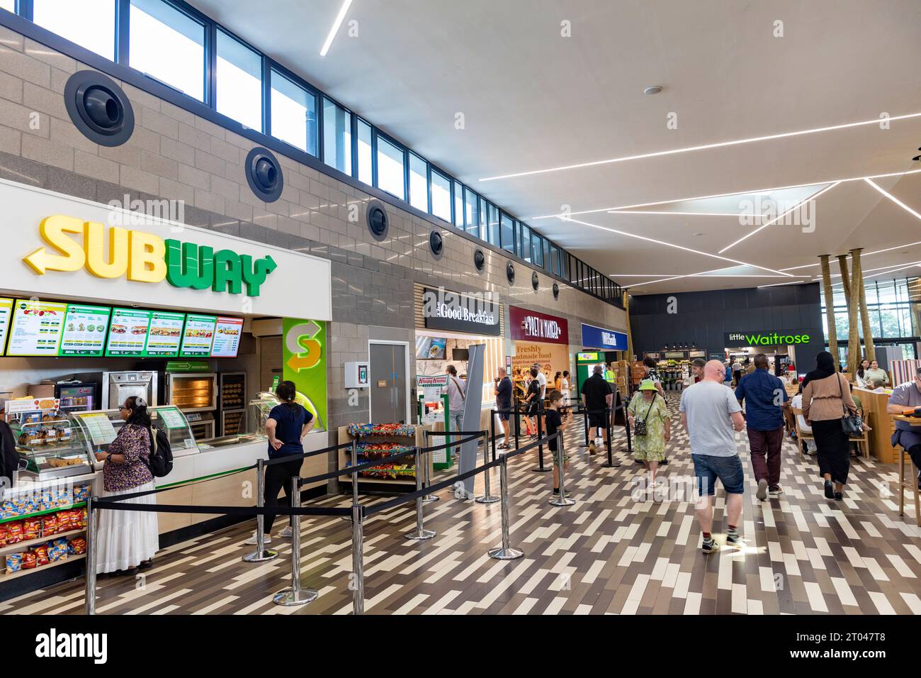 Subway food outlet Motorway service station at Fleet in Hampshire ...