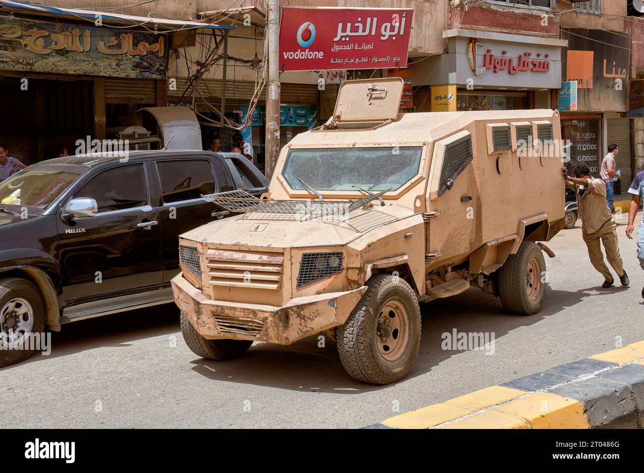 An old military car on the street in Aswan, Egypt Stock Photo - Alamy