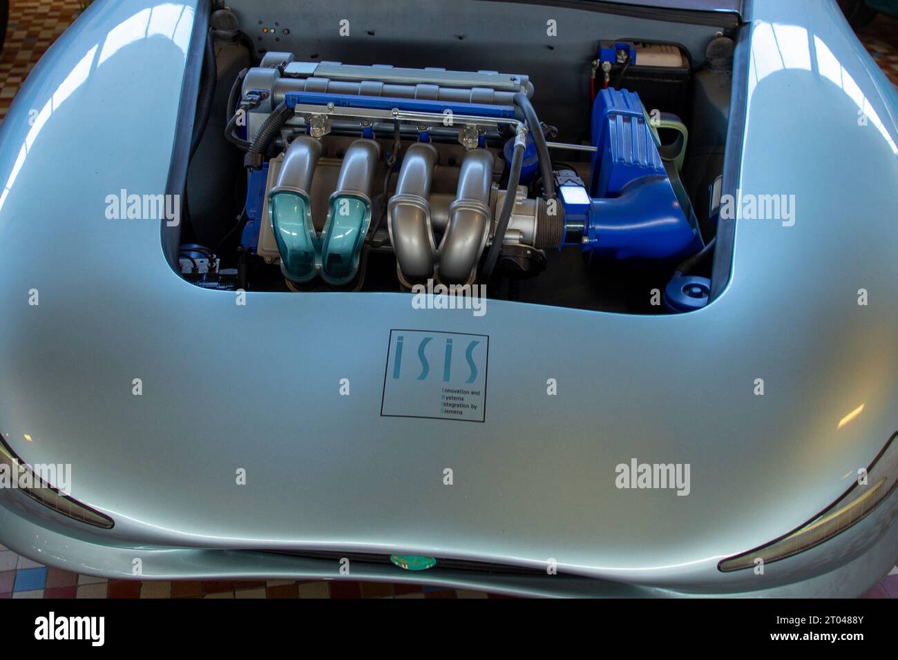 Talmont , France - 09 28 2023 : Porsche Siemens Roadster ISIS logo ...