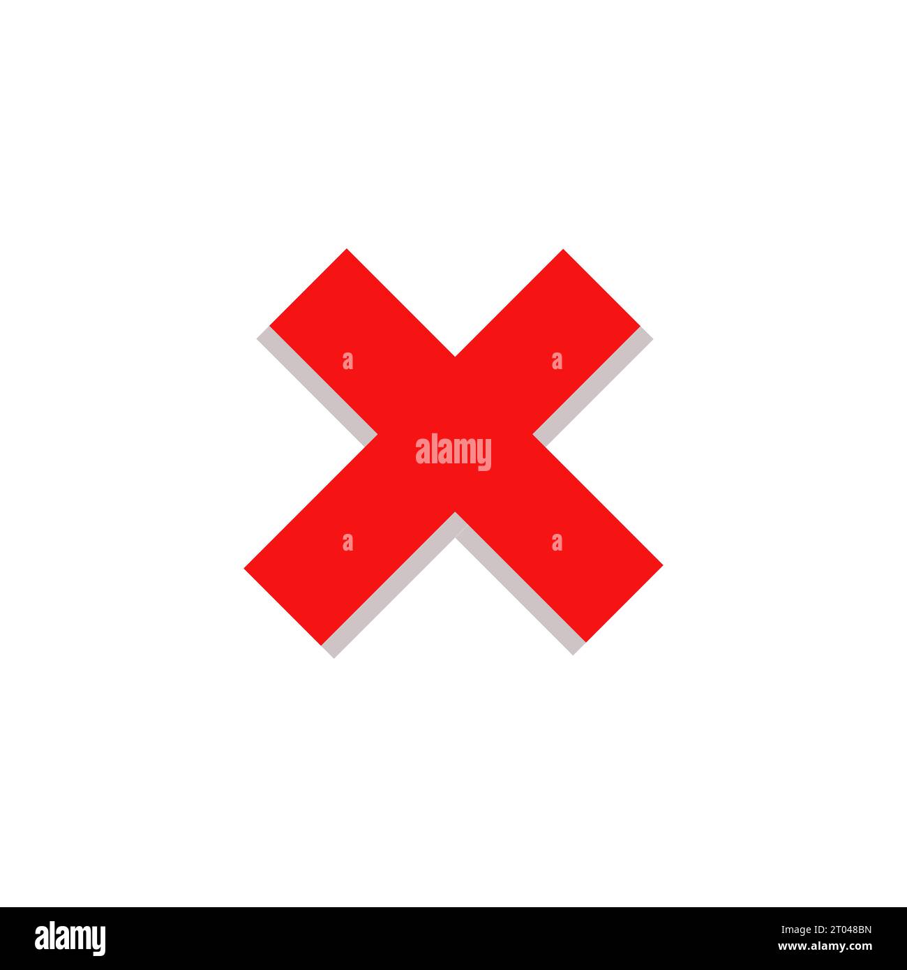 Red cross sign vector design. rejection symbol Stock Vector Image & Art ...