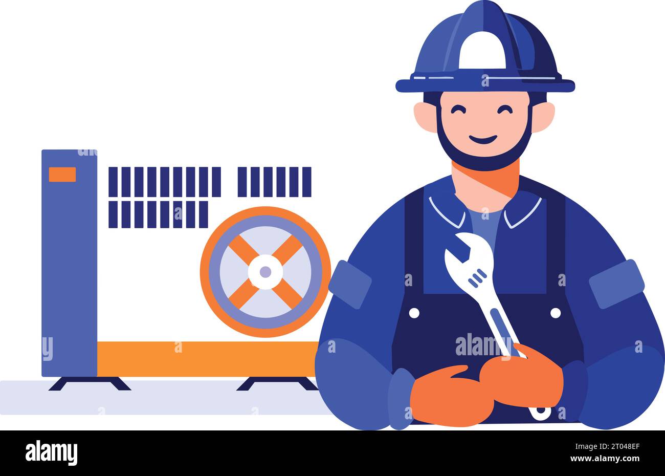 Installation of air conditioner Stock Vector Images - Alamy