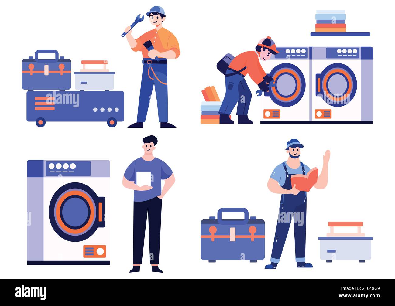 Specialist electrical maintenance Stock Vector Images - Alamy