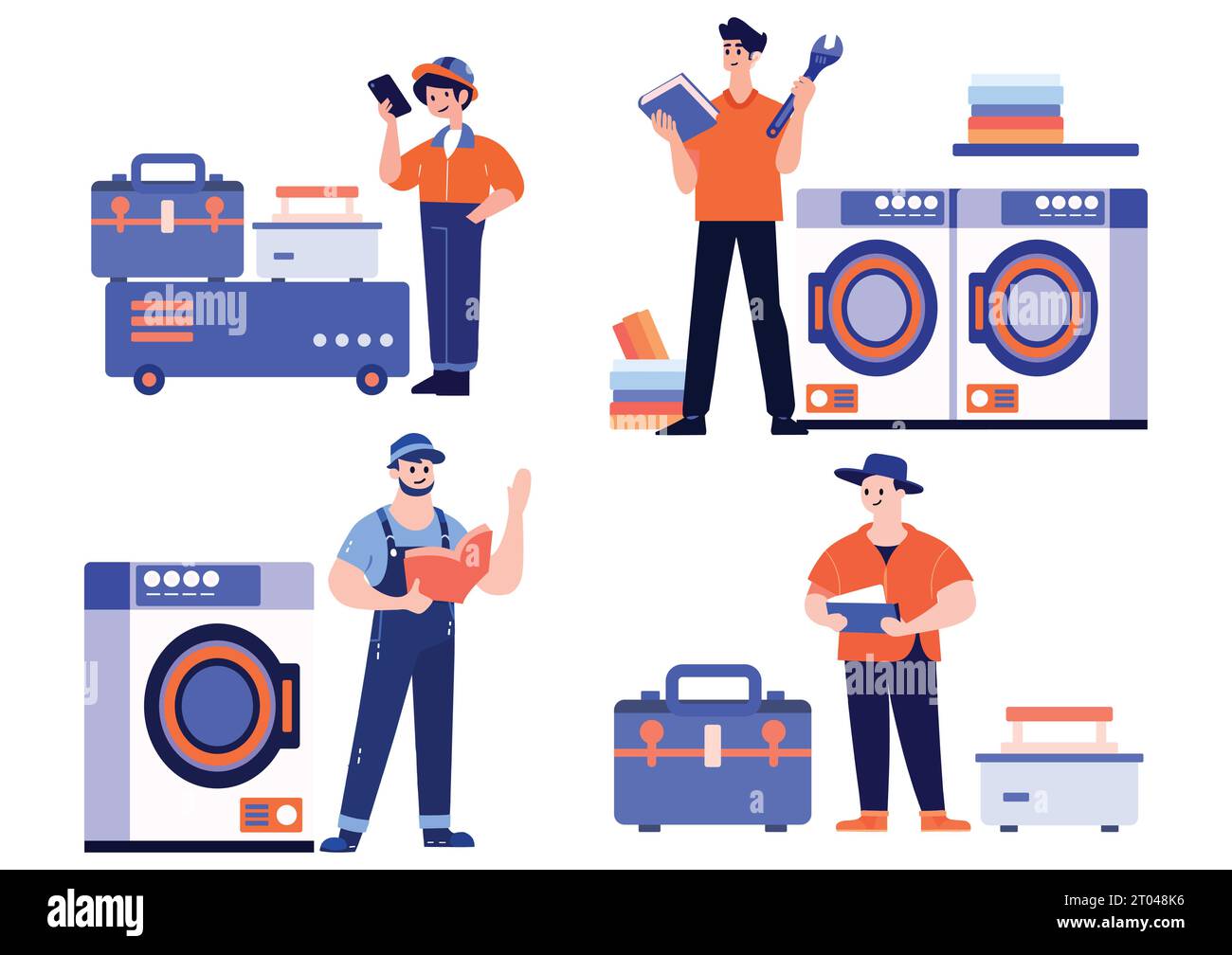 Cartoon washing machine home appliance Cut Out Stock Images & Pictures ...