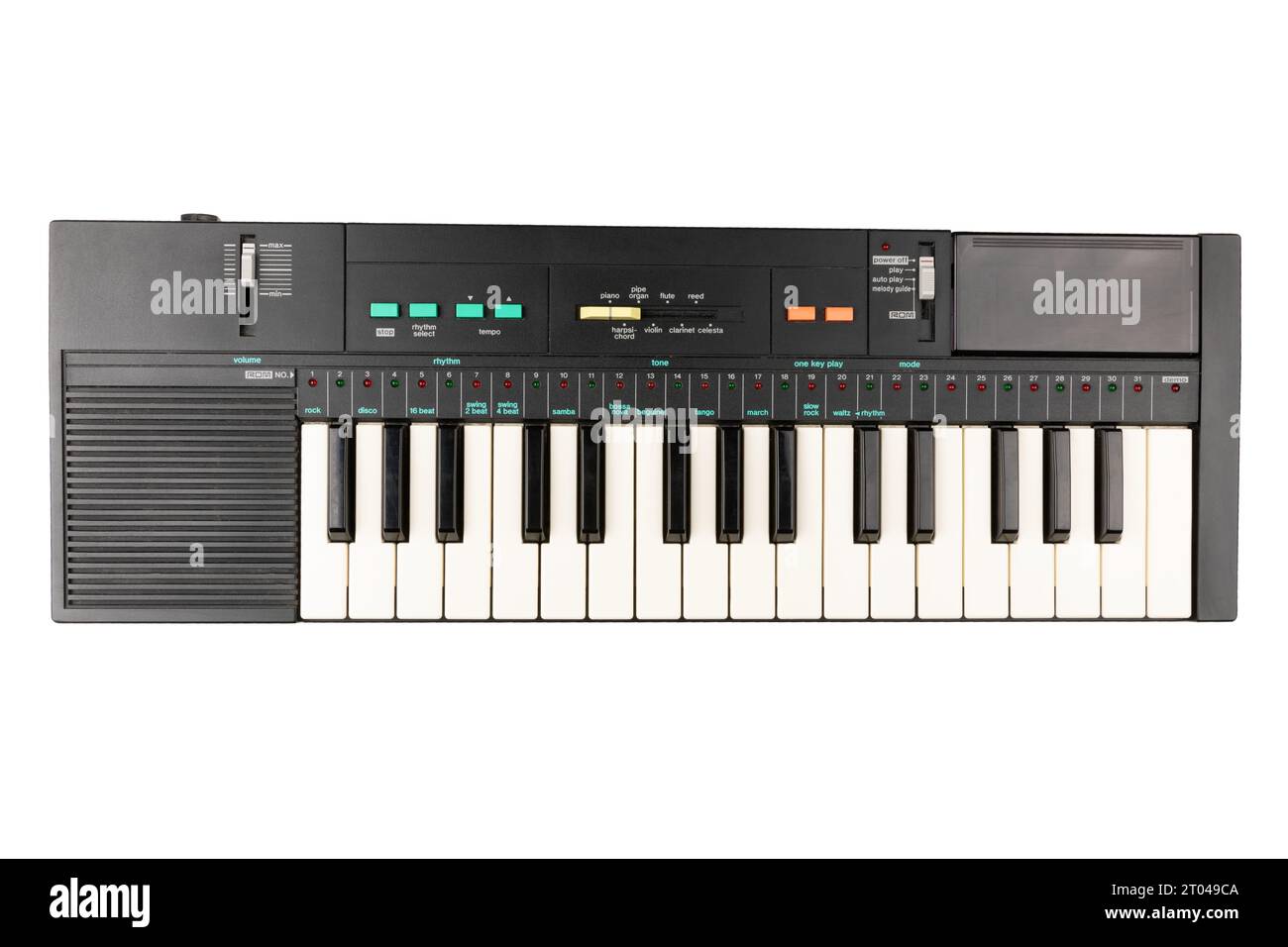 90s Electric piano keyboard for small kids isolated no background Stock ...