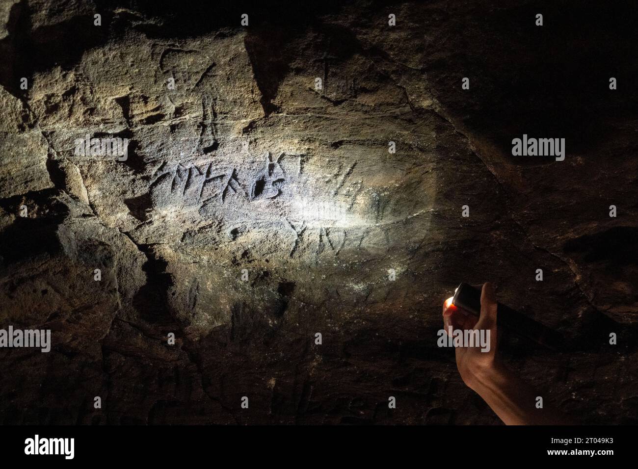 Historic Caves of Hella in Iceland Stock Photo - Alamy
