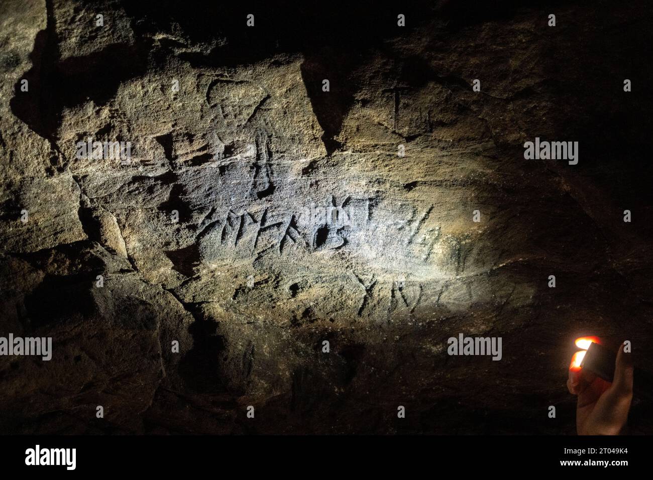 Historic Caves of Hella in Iceland Stock Photo - Alamy