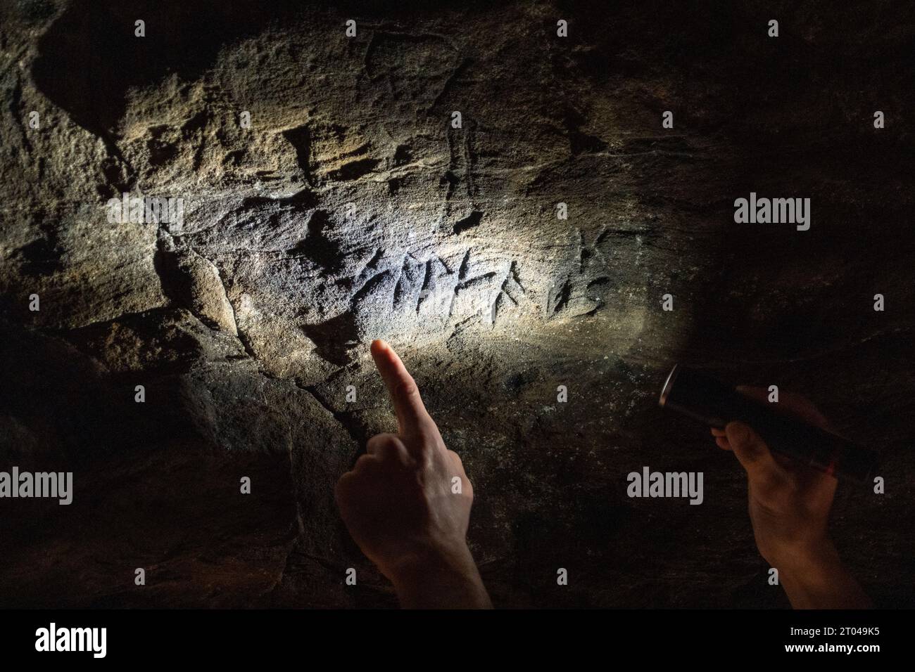 Historic Caves of Hella in Iceland Stock Photo - Alamy
