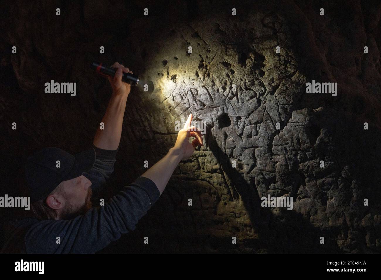 Historic Caves of Hella in Iceland Stock Photo - Alamy