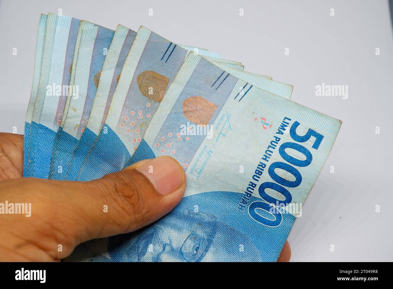 Indonesian 50 thousand banknote, isolated on white background Stock ...