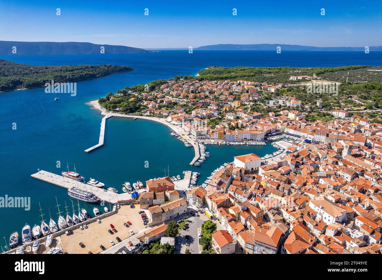 An aerial view of Cres Island in Croatia Stock Photo - Alamy