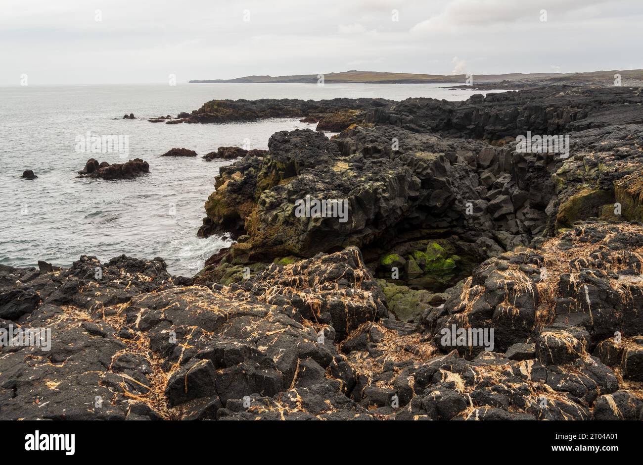 The Brimketill lava rock pool in Iceland Stock Photo - Alamy