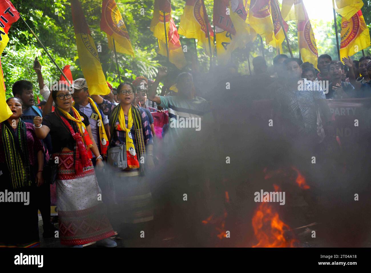 Tipra supporters hi-res stock photography and images - Alamy