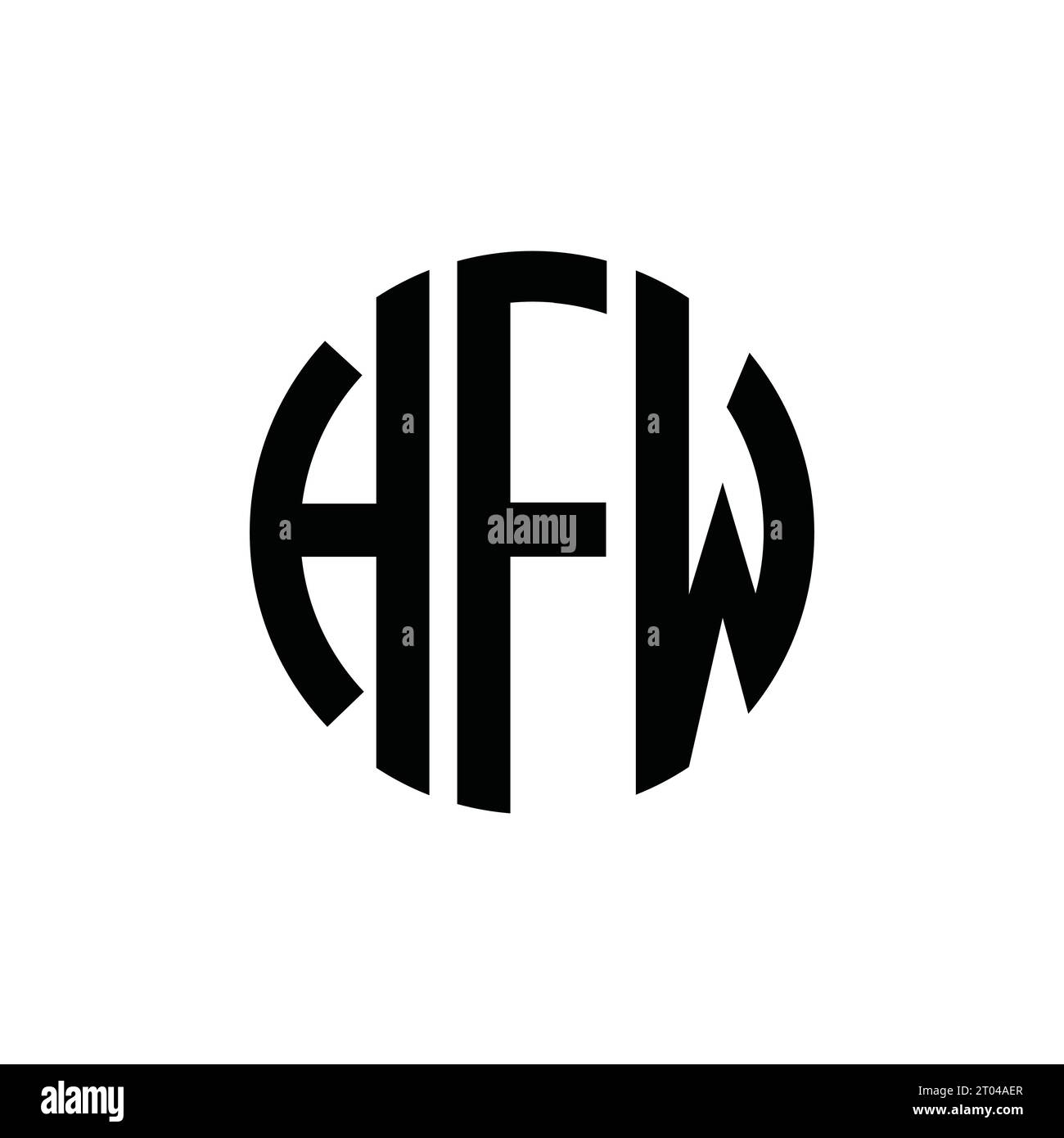 HFW letter logo design on white background. HFW creative initials ...