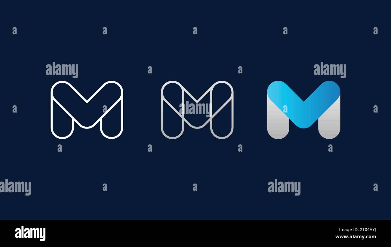 M logo collection Stock Vector Images - Alamy