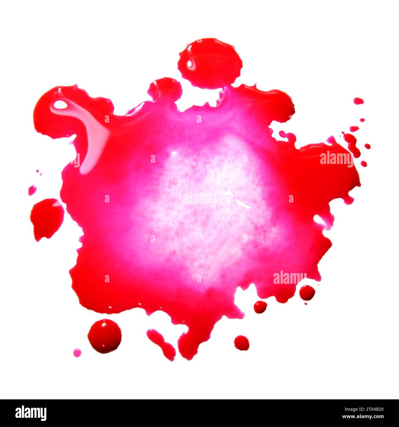 Watercolor pink spot blot blob isolated macro photo Stock Photo - Alamy