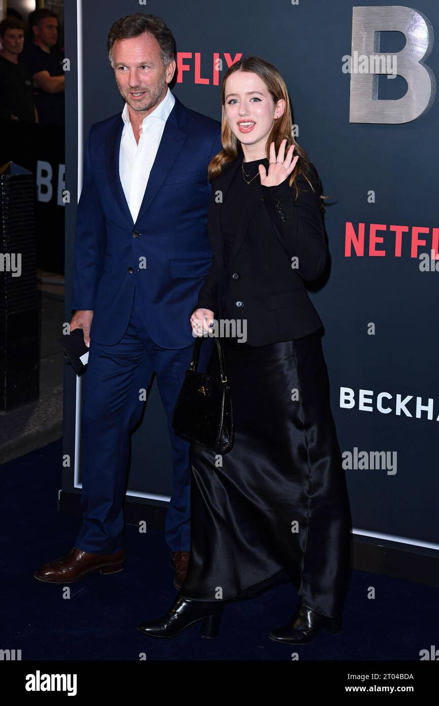 Christian Horner und Bluebell Halliwell bei der Premiere der Netflix ...