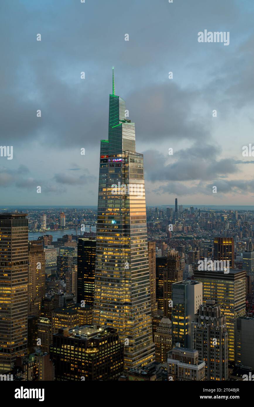Epic sunset after the rain. Amazing aerial cityscape landscape about ...