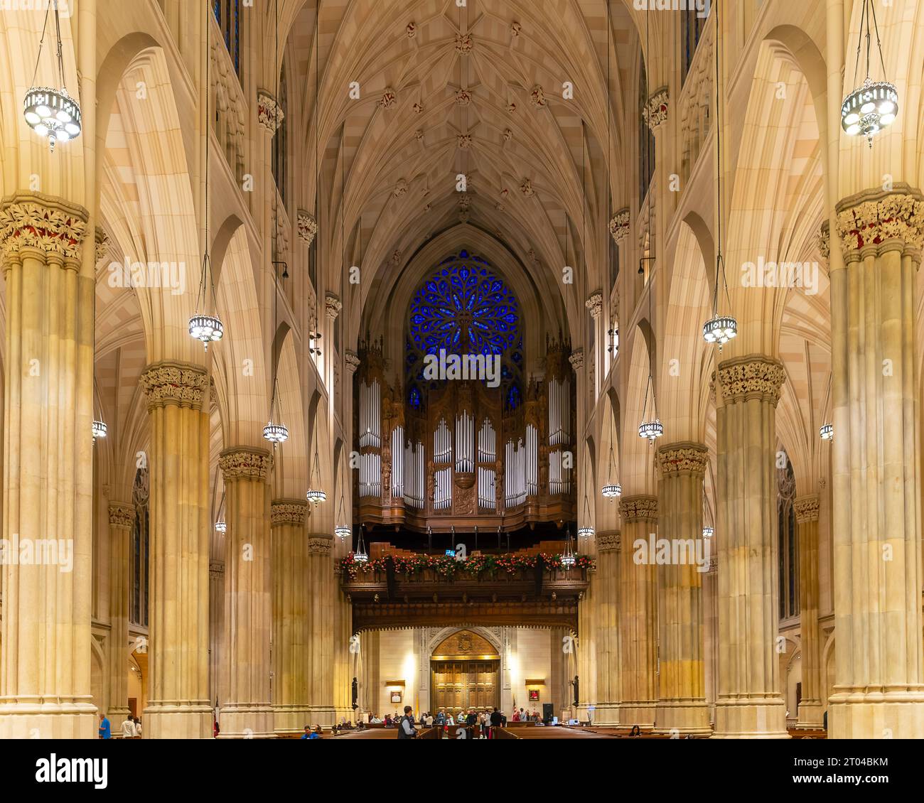 New York, USA. Interior of Saint Patrick's Cathedral. Famous and ...