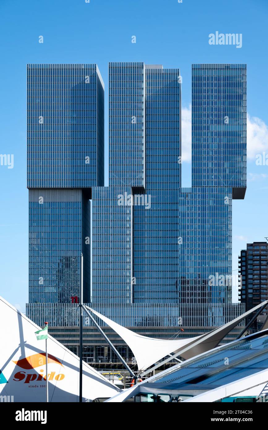 Rotterdam, Netherlands - De Rotterdam mixed use towers by OMA ...