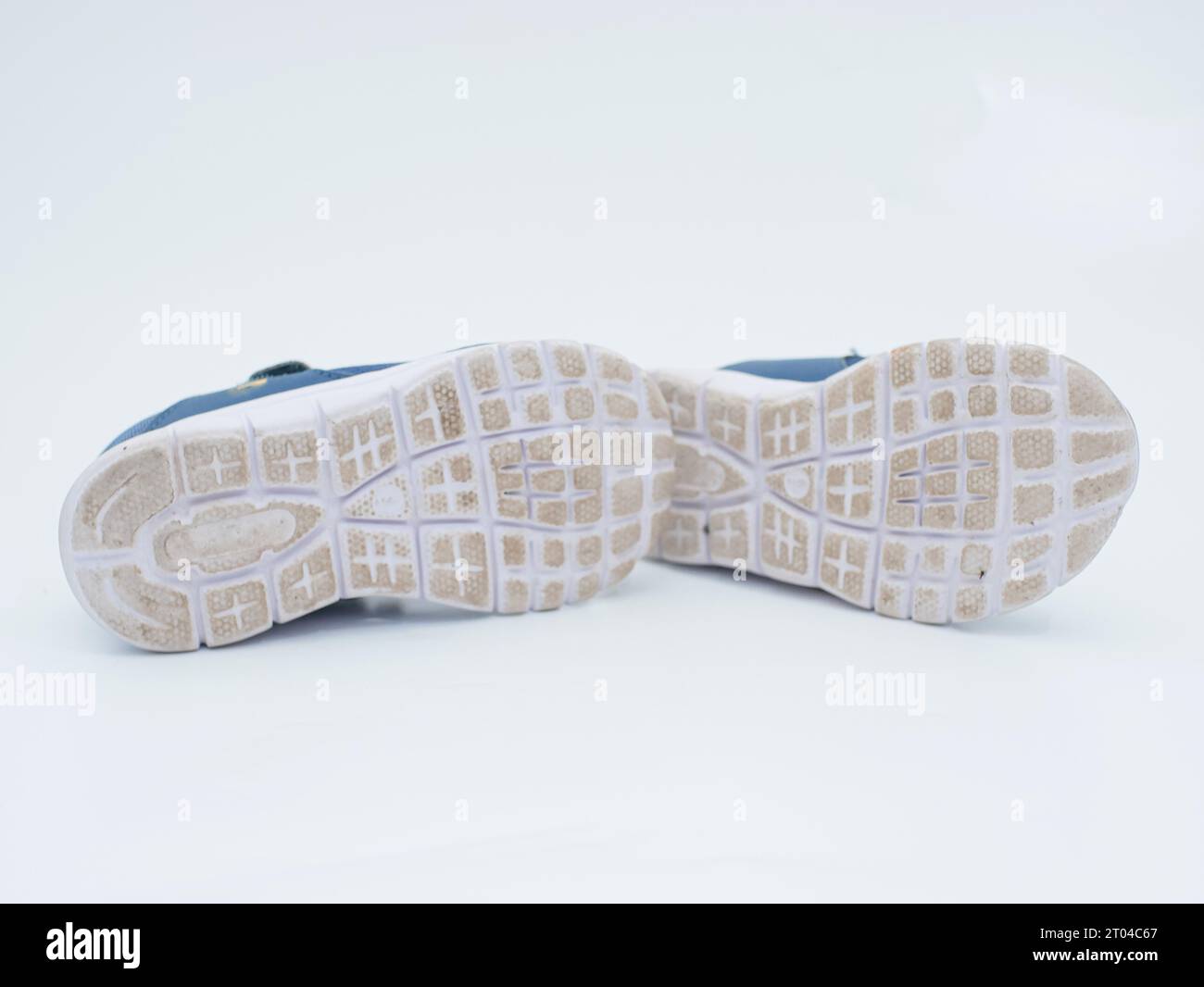 used dirty boy shoes isolated on white Stock Photo - Alamy