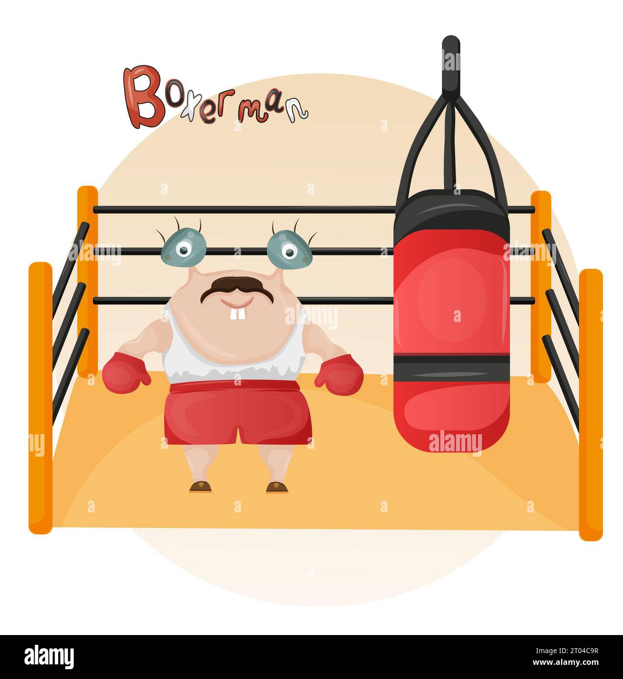 Cute Sporty monster illustration, graphic boxer clip art, activities ...