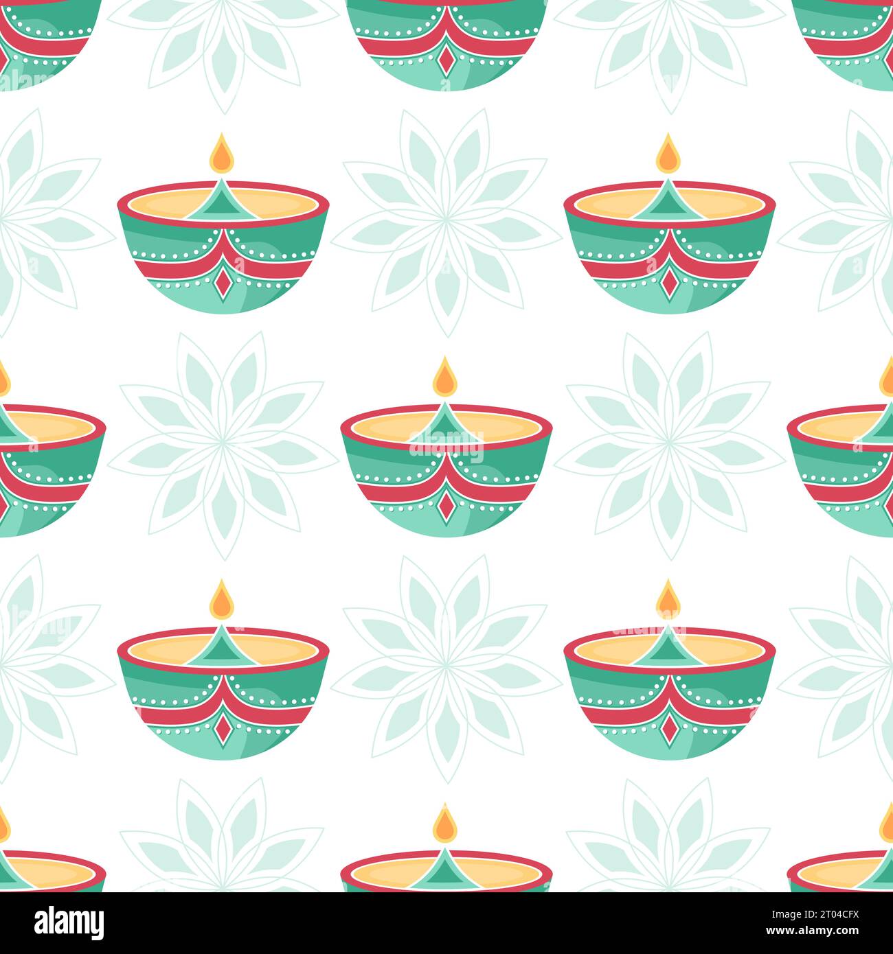 Happy Diwali Seamless Pattern Illustration Design with Light Festival ...