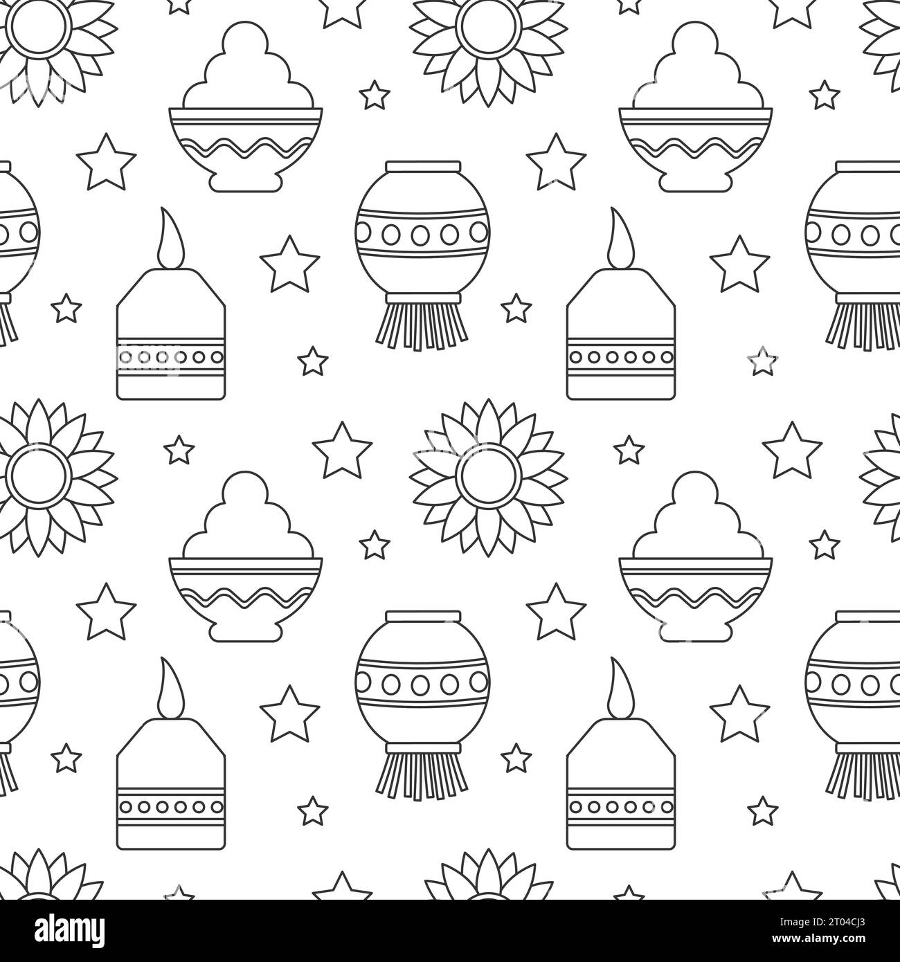 Happy Diwali Seamless Pattern Illustration Design with Light Festival of India Ornament in ...