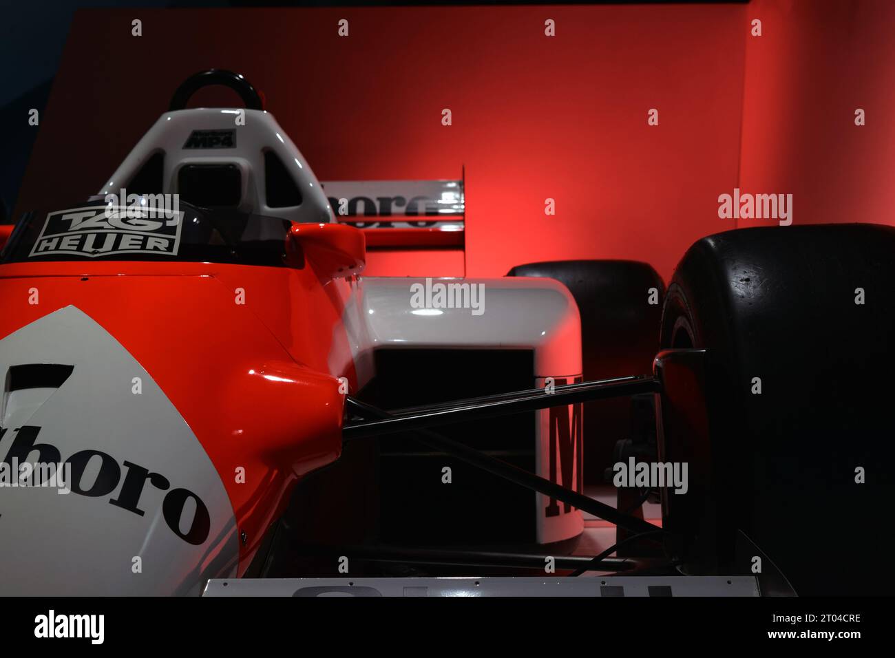 McLaren MP4/2 Racecar with a Malboro Livery Stock Photo - Alamy