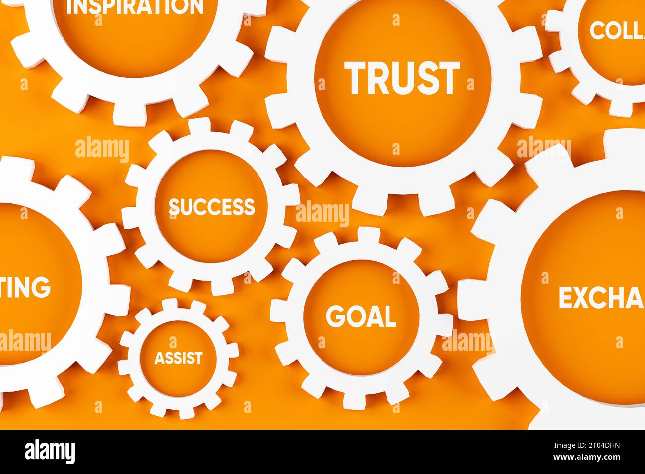 Core values, processes and coordination for business success. Cogwheels ...