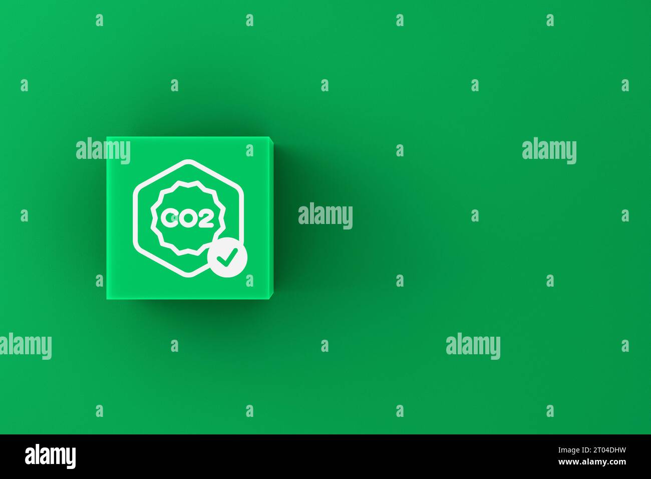 CO2 carbon dioxide emission reduction concept. Carbon credit to limit ...