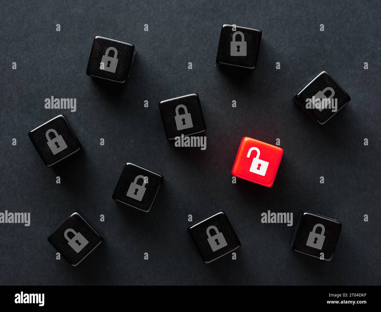 Security gap in the system. Information and security leakage. Hacking the security wall. Open ...