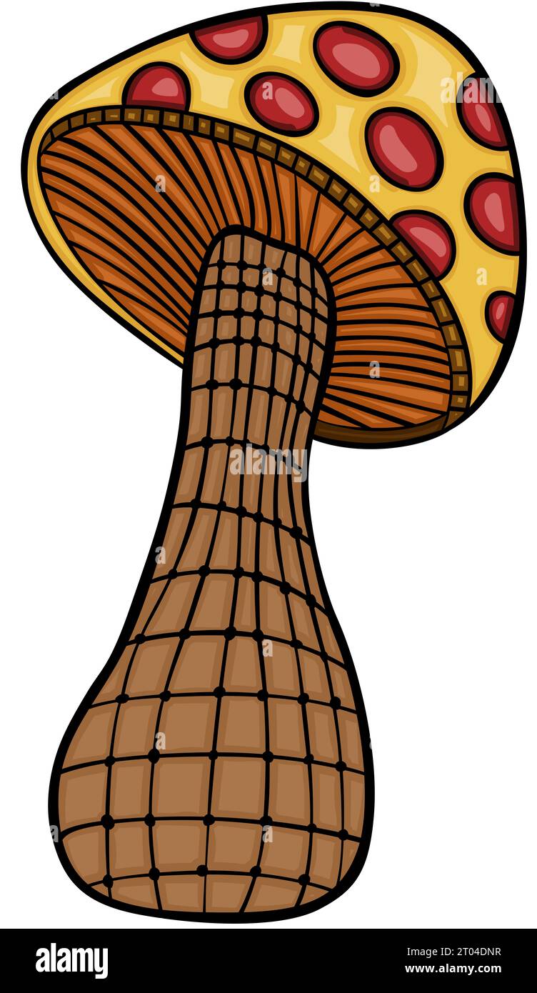 Cute mushroom cartoon drawing style Stock Photo - Alamy