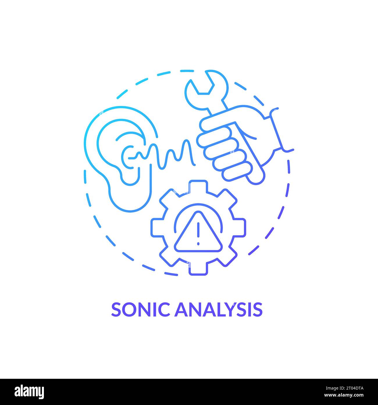 2D gradient thin linear icon sonic analysis concept Stock Vector Image & Art - Alamy