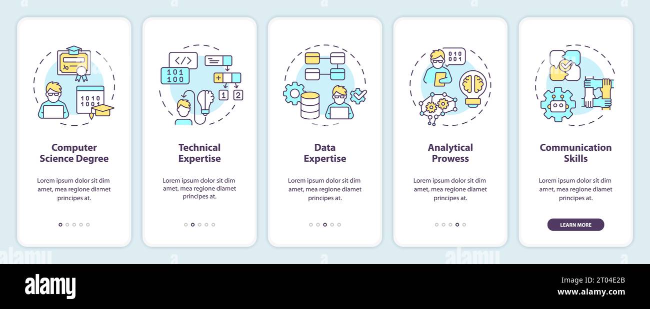 Walkthrough AI engineer with icons concept Stock Vector Image & Art - Alamy
