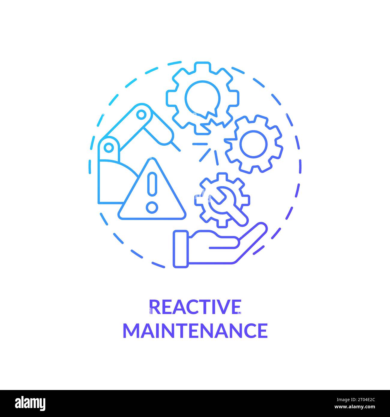 2D gradient thin linear icon reactive maintenance concept Stock Vector Image & Art - Alamy